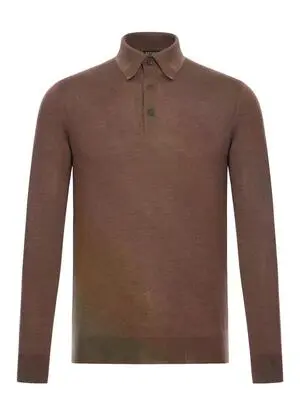 Zegna Buttoned Polo Shirt - Brown