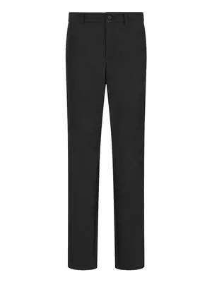 Giorgio Armani Waffle-knit Trousers - Black