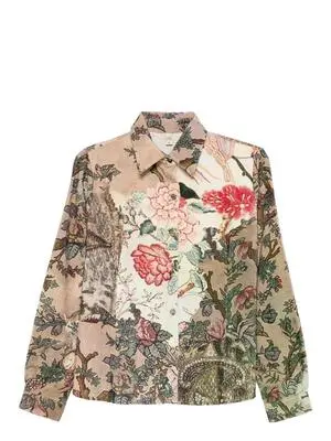 YAVI Floral-print Shirt - Neutrals