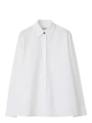Burberry Cotton Poplin Oversized Shirt - White