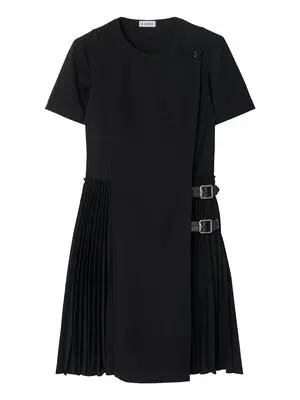 Burberry Pleated Kilt Mini Dress - Black