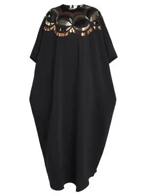 Emilio Pucci Crepe Maxi Kaftan Dress - Black