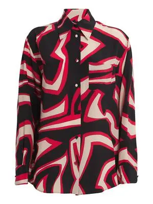 Emilio Pucci Silk Twill Printed Shirt - Red