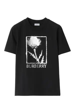Burberry Cotton Thistle T-shirt - Black