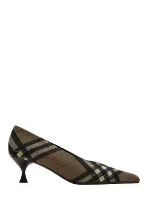 Burberry Check Cameo Pumps - Beige