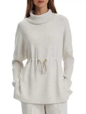 Varley Ethel Doublesoft® Cinch Waist Sweatshirt - Ivory Marl