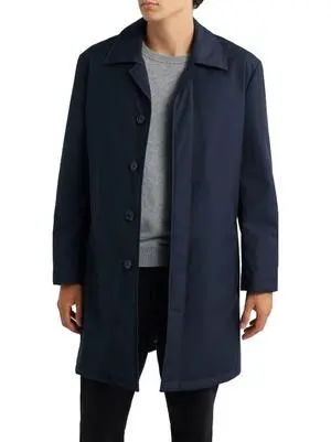 Cardinal Of Canada Jax Water Repellent Wool Overcoat - Navy