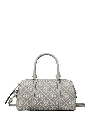 Tory Burch Mini T Monogram Jacquard Utility Barrel Bag - Gray