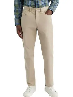 Mizzen+main Mayfield Slim Fit Five-pocket Twill Pants - Light Khaki