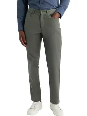 Mizzen+main Mayfield Slim Fit Five-pocket Twill Pants - Olive