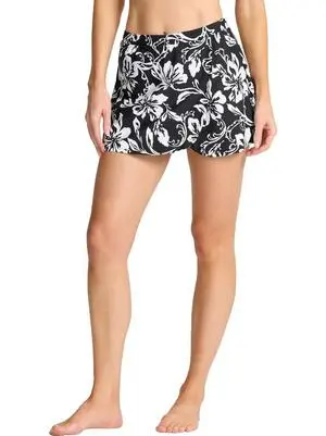 Tommy Bahama Printed Swim Skort - Black
