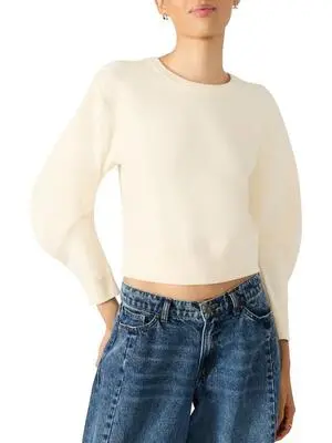 Steve Madden Rosina Balloon Sleeve Sweater - Cream