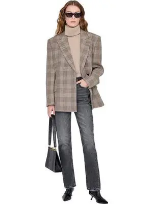 ANINE BING Aretha Blazer - Brown Plaid