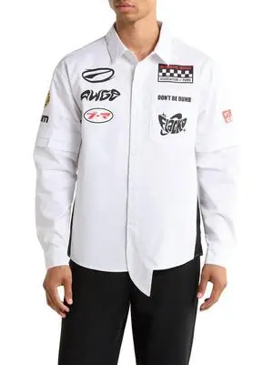 PUMA X A$ap Rocky Layered Pit Crew Button-up Shirt - Puma White