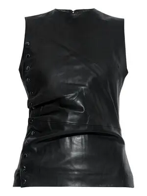 Remain Birger Christensen Leather Top - Black