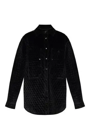 VIVIENNE WESTWOOD Velvet Jacket With Logo Appliqu - Black