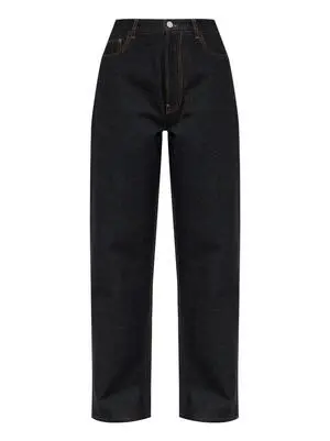 Alaïa High-waisted Straight Jeans - Navy Blue