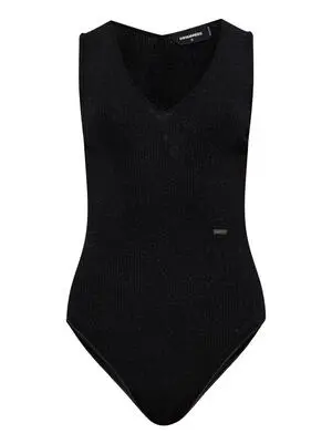 Dsquared2 Lurex Thread Bodysuit - Black