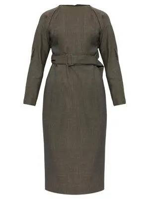 MAISON MARGIELA Belted Midi Dress - Grey