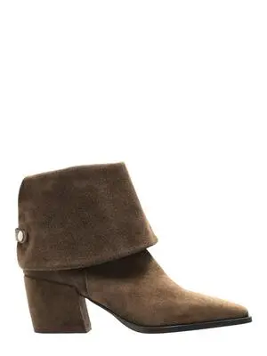 Agl Suede Heeled Ankle Boots - Brown