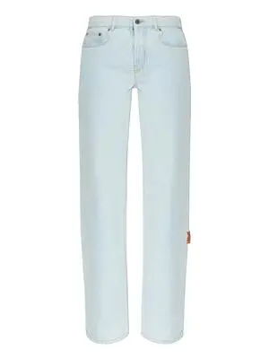 Off-White Straight-leg Jeans - Light Blue