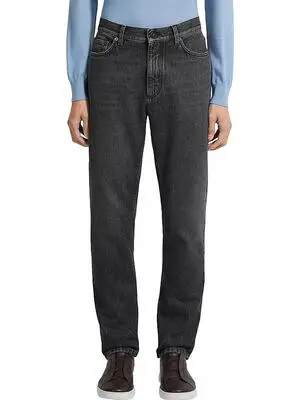 Zegna Roccia Slim Fit Jeans - Dark Grey