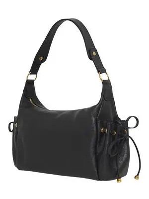 Gerard Darel Le Ema Leather Hobo Bag Black