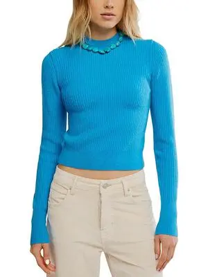 Free People Crewneck Sweater - Swedish Blue