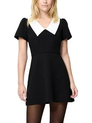 French Connection Azra Combo Carey Mini Dress - Black/white