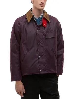Barbour Transport Waxed Cotton Jacket - Grape