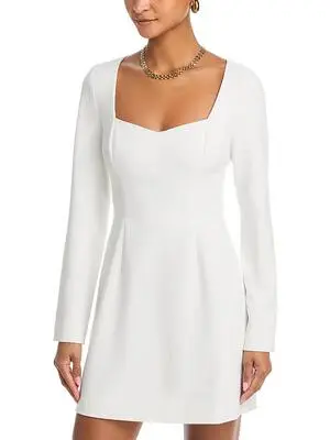 French Connection Whisper Sweetheart Neck Mini Dress - Winter White