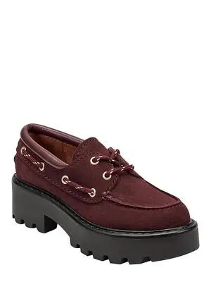 MARC FISHER LTD. Peyten Loafer Flats - Dark Red