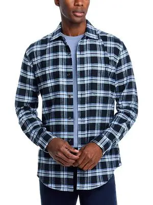 Bloomingdale'S Plaid Flannel Button Down Shirt Exclusive - Midnight