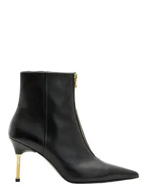 ALLSAINTS Natasha Leather Ankle Boots - Black/warm
