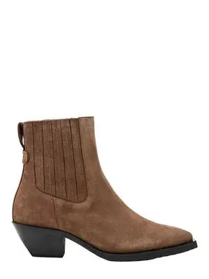 ALLSAINTS Marcie Suede Boots - Pine Bark