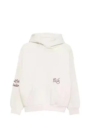 WRSTBHVR Logo-embroidered Hoodie - White