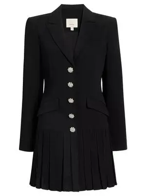 Cinq À Sept Saule Pleated Blazer Dress - Black
