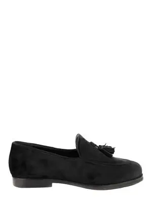 DOTZ Tassel-detail Suede Loafers - Black