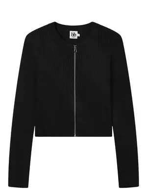 B+AB Ribbed-knit Cardigan - Black