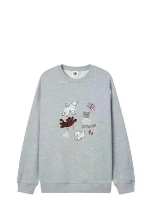 B+AB Embroidered Sweatshirt - Grey