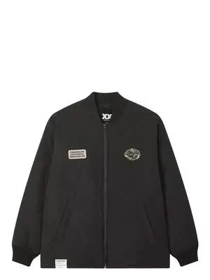 FINGERCROXX Quilted Jacket With Patches - Black
