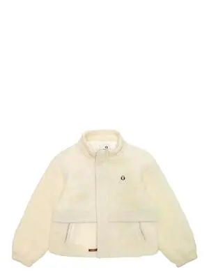 A BATHING APE Embroidered Hooded Jacket - Neutrals
