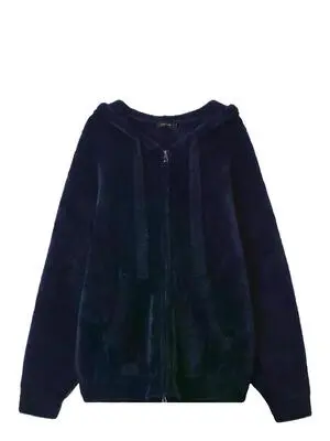 TOUT A COUP Hooded Zip Cardigan - Blue
