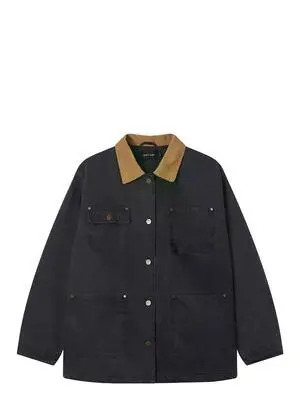 TOUT A COUP Pocket Collared Jacket - Black