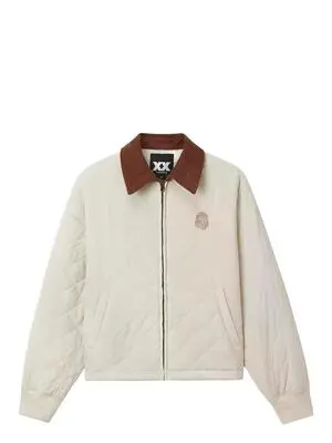 FINGERCROXX Quilted Embroidered Jacket Neutrals
