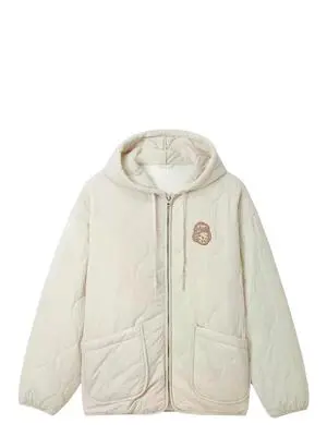 FINGERCROXX Quilted Hooded Jacket - Neutrals