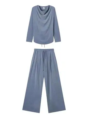 B+AB Tie-waist Trousers And Top Set - Blue