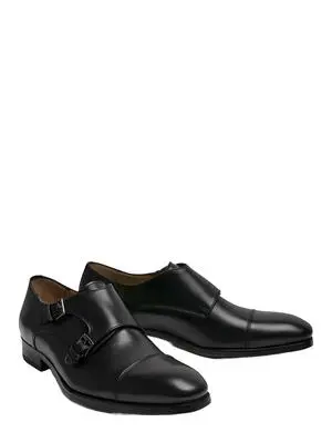 LOJA DAS MEIAS Monk Shoes With Buckle Strap - Black