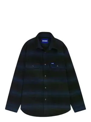 Hugo Striped Shirt Jacket - Black