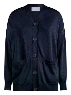 CIRCUS HOTEL Lurex-detail Cardigan - Blue